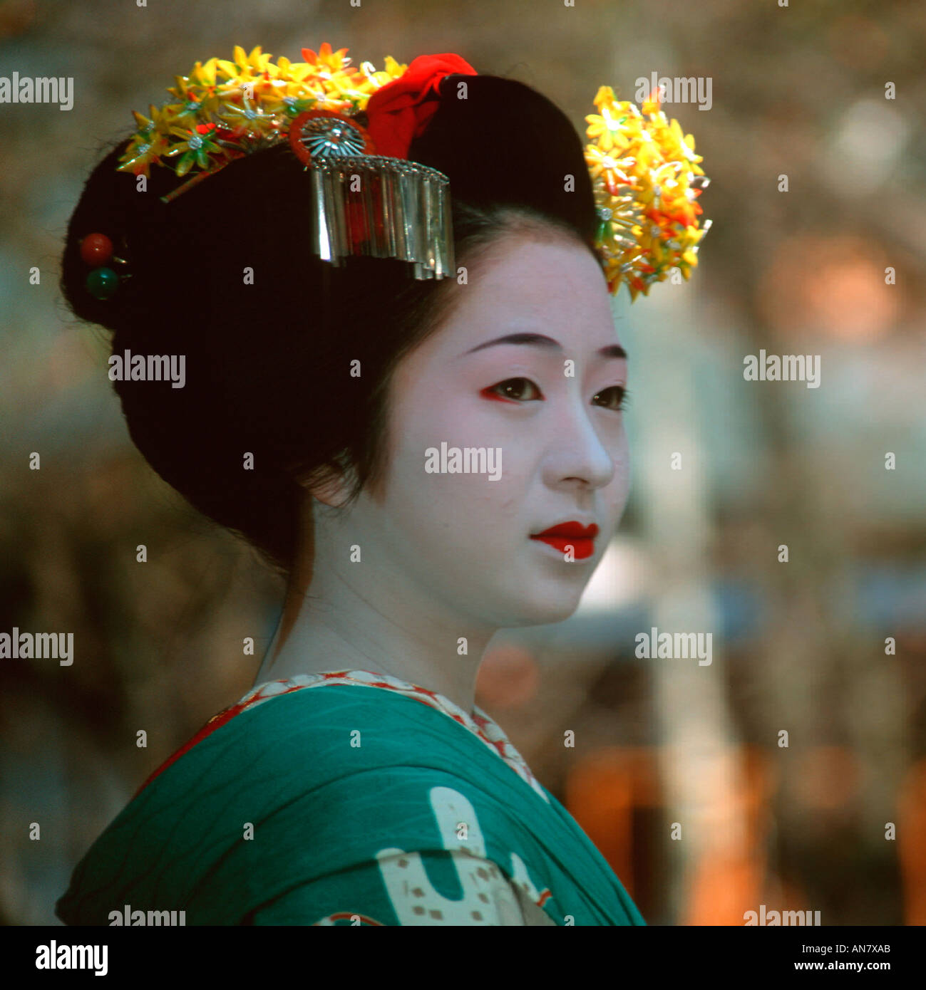 Japanese geisha portrait Kyoto Japan Stock Photo - Alamy