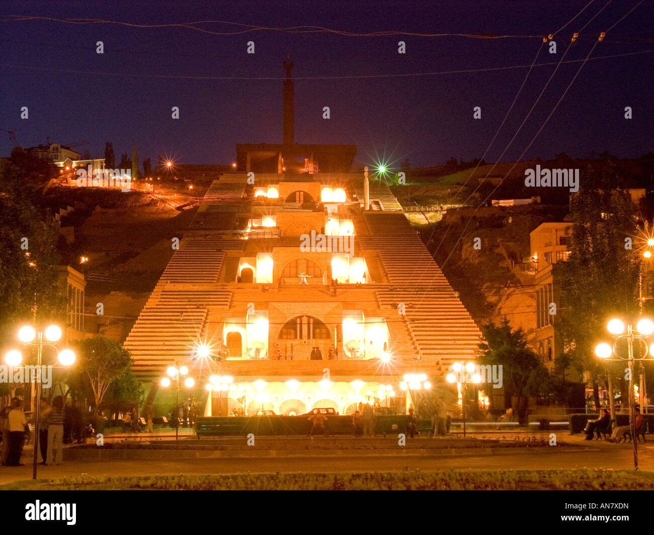 The Cascade at night, Yerevan, Armenia Stock Photo - Alamy