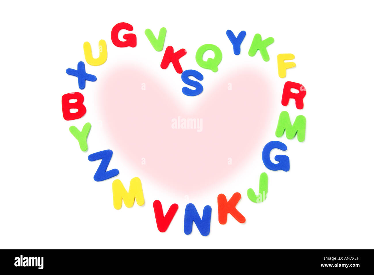 Alphabets Arranged in Shape of Heart Stock Photo - Alamy