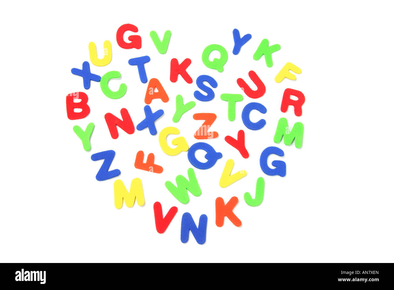 Alphabets Arranged in Shape of Heart Stock Photo - Alamy