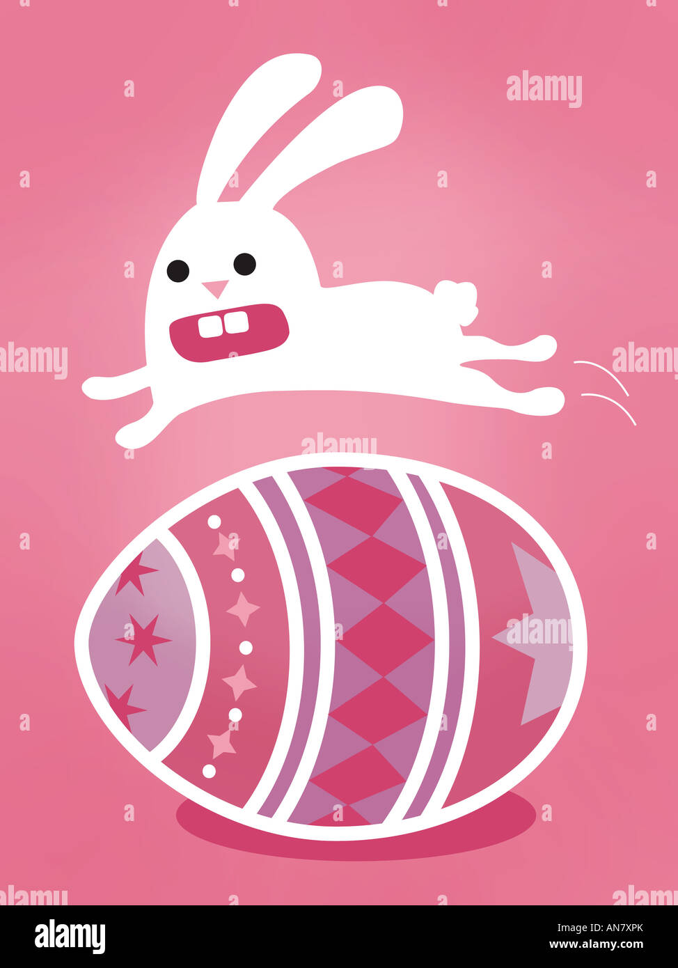 Jumping Easter Rabbit Stock Photo - Alamy