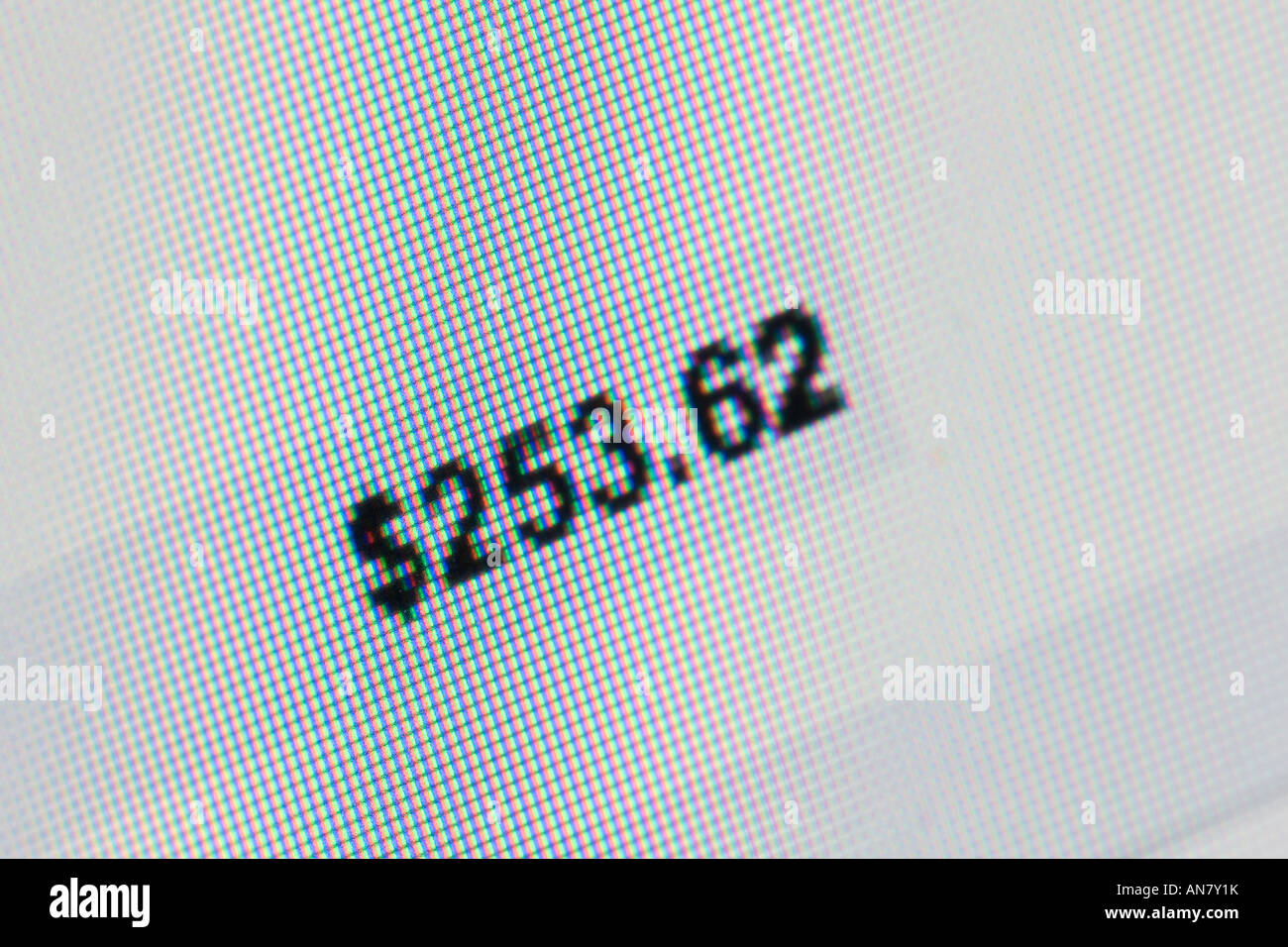 Computer screen shot extreme close up of dollar cash payment Stock ...