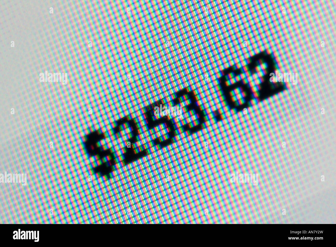Computer screen shot extreme close up of dollar cash amount Stock Photo ...