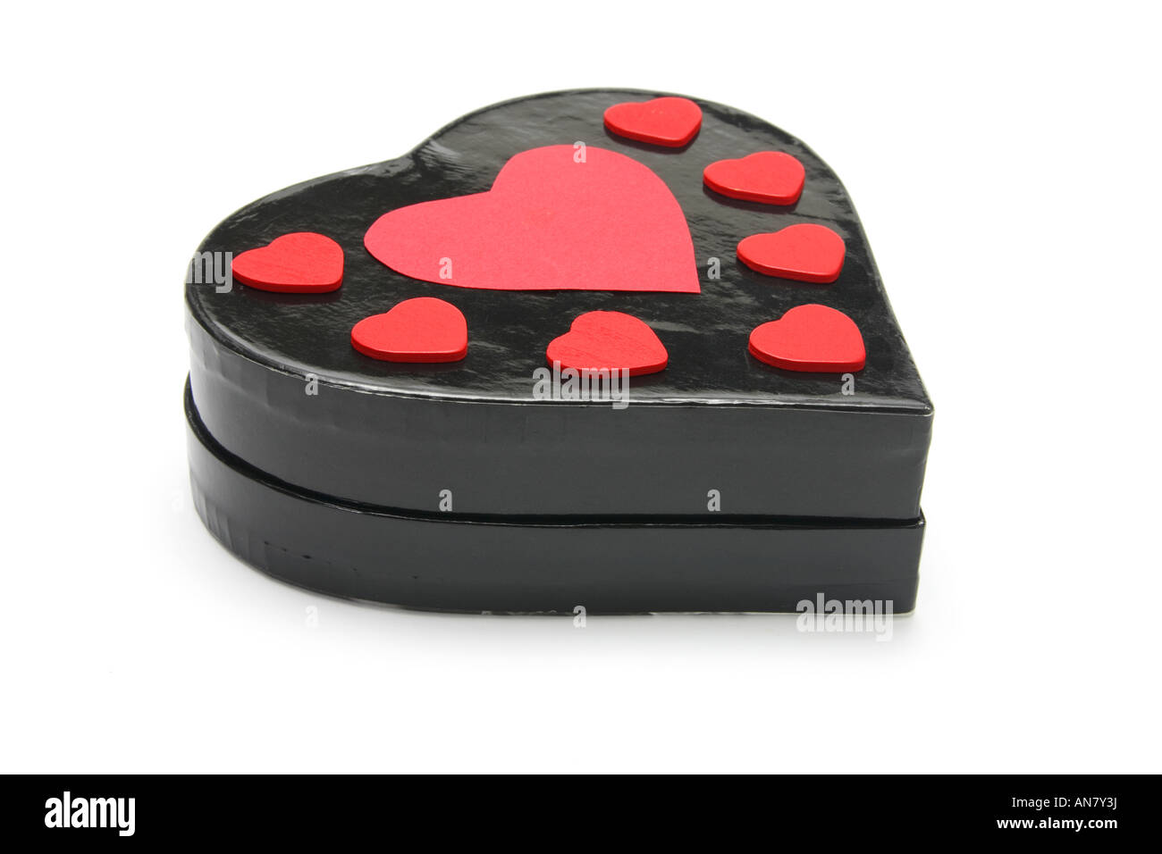 Heart-shaped Gift Box on White Background Stock Photo - Alamy
