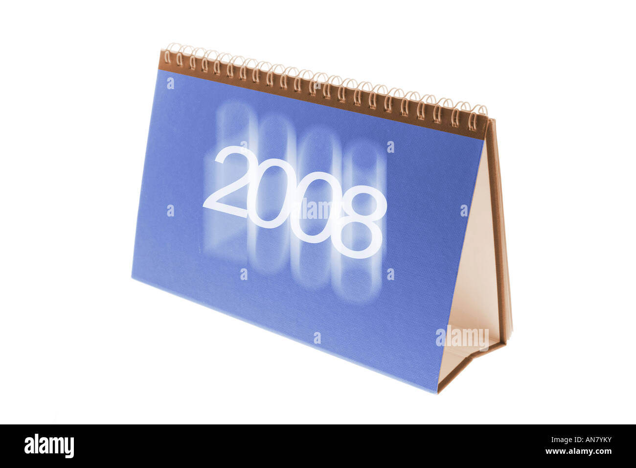 Desk Calendar on White Background Stock Photo - Alamy
