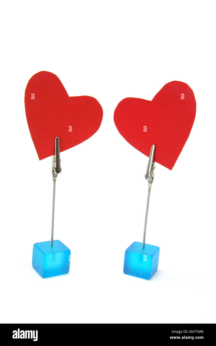 Heart Memo Clips Stock Photo - Alamy
