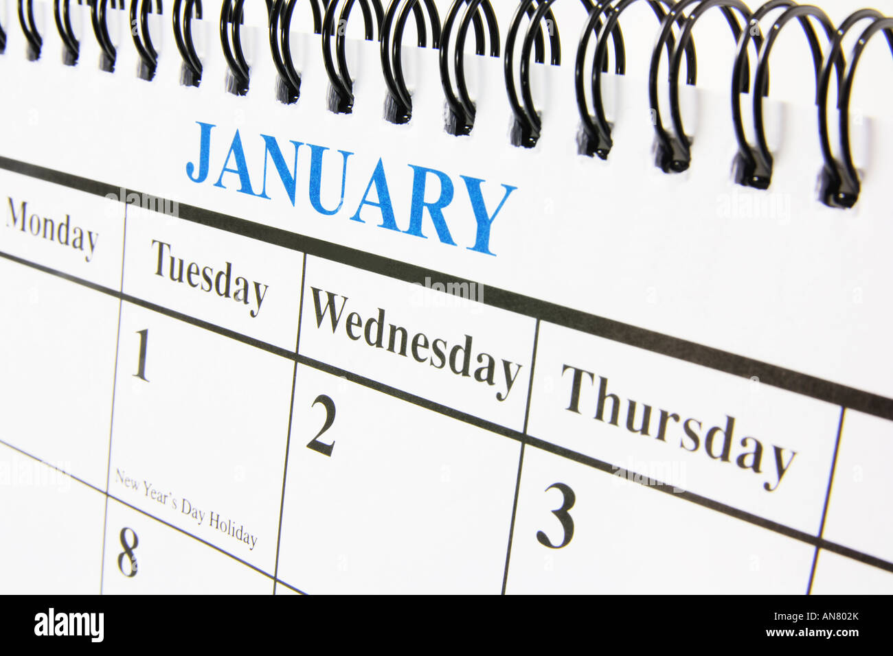 Close Up of Calendar Stock Photo - Alamy