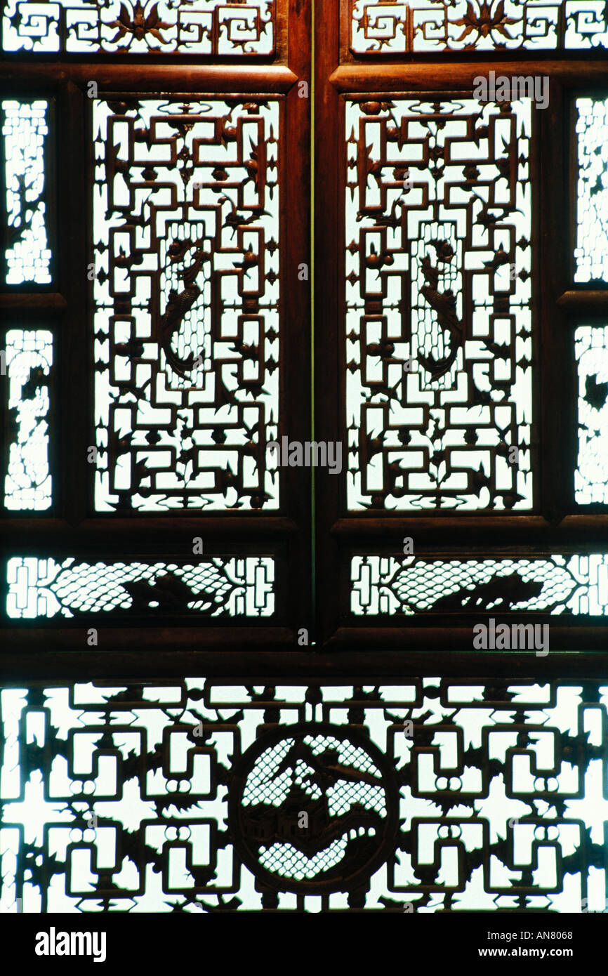 Macau, O Porto Interior restaurant, latticework Stock Photo - Alamy