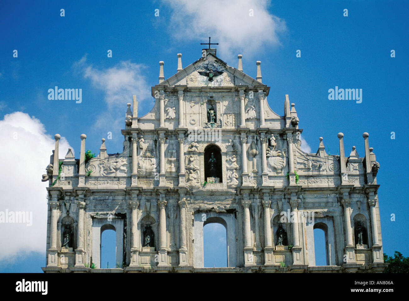 Macau cathedral wall hi-res stock photography and images - Alamy