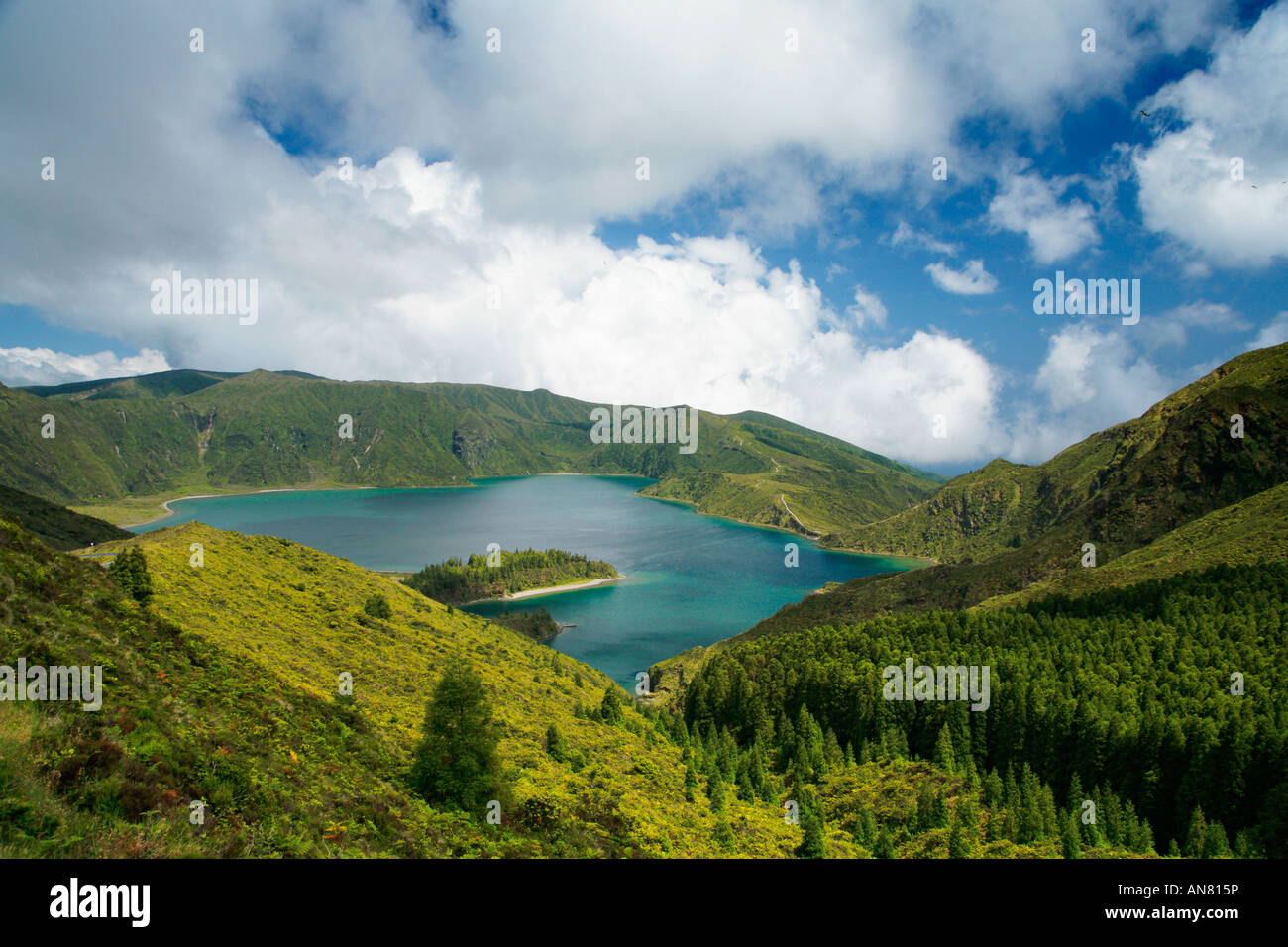 Fire Lake (Lagoa do Fogo), Sao Miguel island, Azores Portugal Stock ...