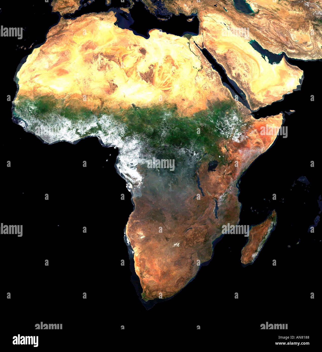 Satellite view africa map hi-res stock photography and images - Alamy