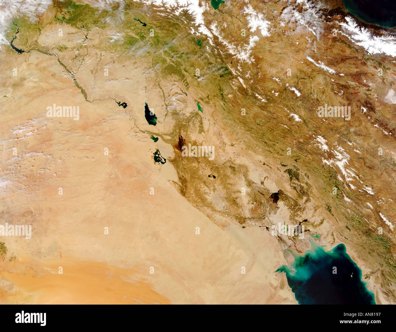 Iraq seen from Space Stock Photo - Alamy