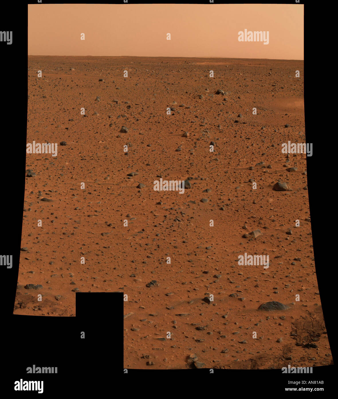 This is the first color image of Mars taken by the panoramic camera on ...