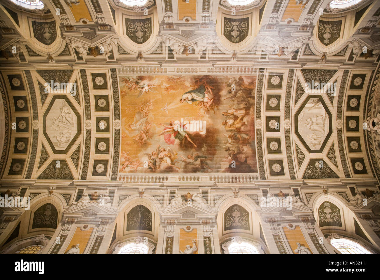 Ceiling of Encarnaçao church, Lisbon Stock Photo - Alamy