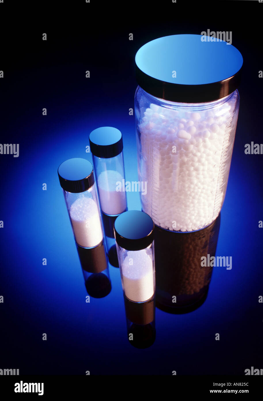 bottled solid chemical granules Stock Photo - Alamy
