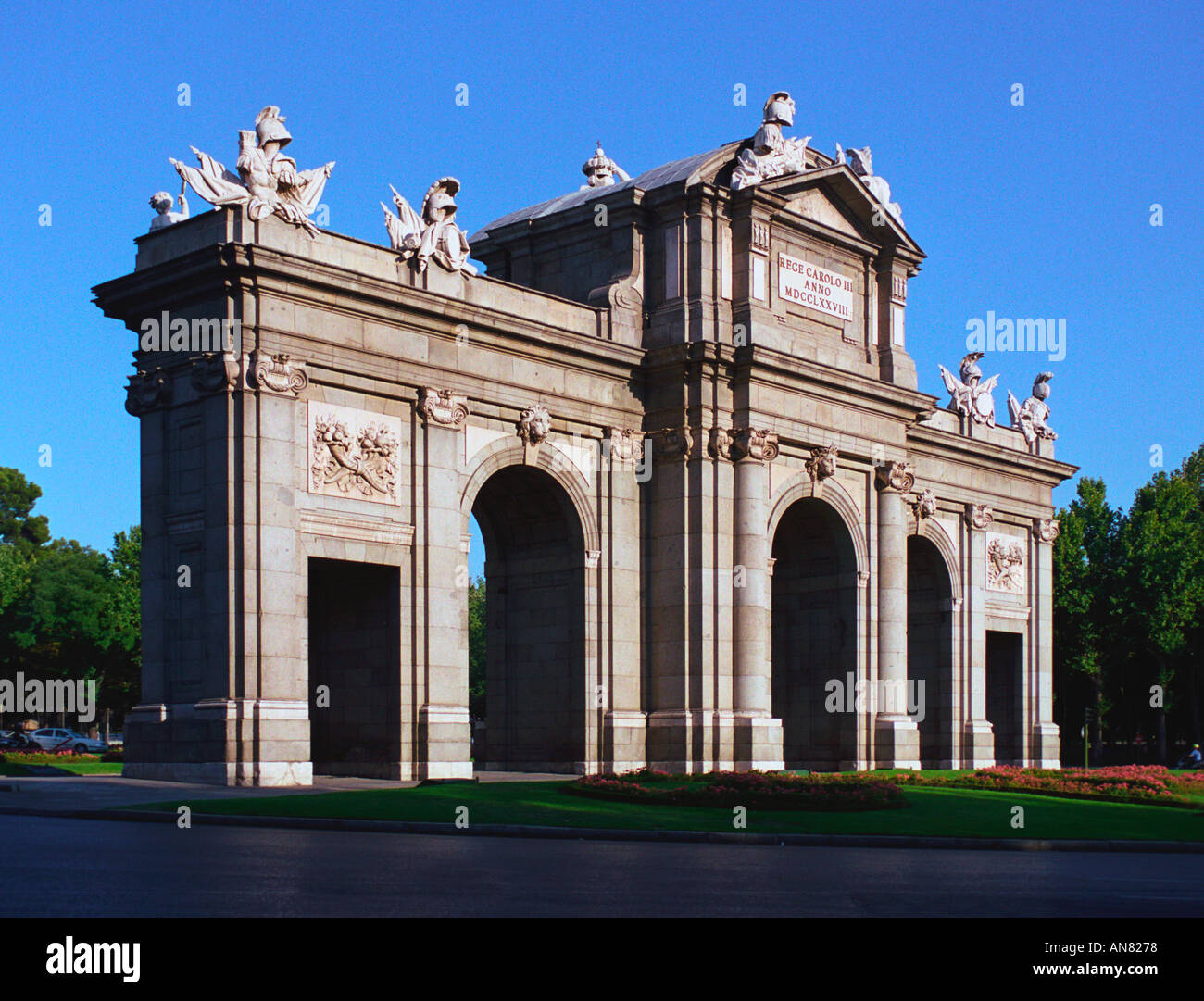 Spain Madrid Alcala Arch designed by Sabatini as a triumphal arch for ...