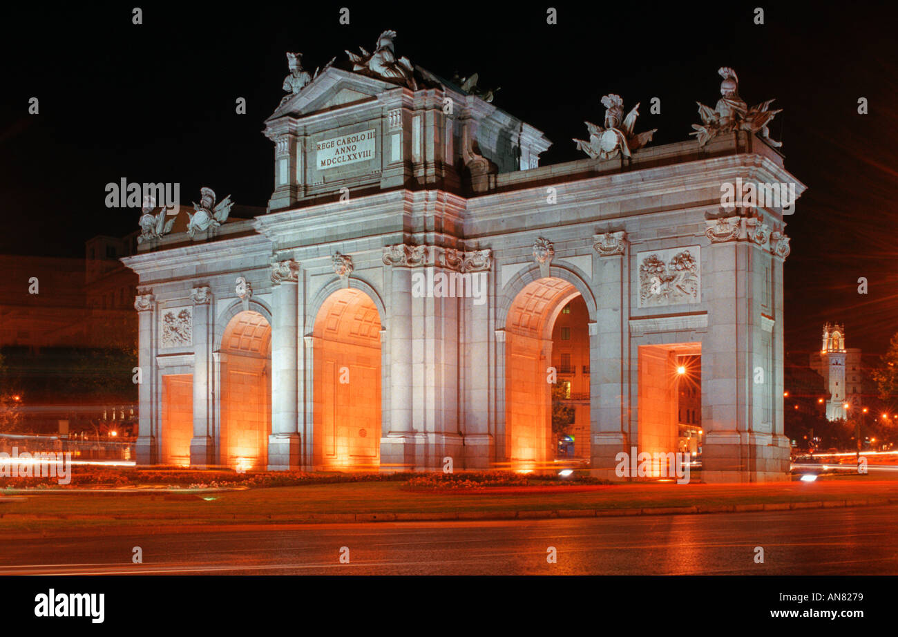 Spain Madrid Alcala Arch designed by Sabatini as a triumphal arch for ...