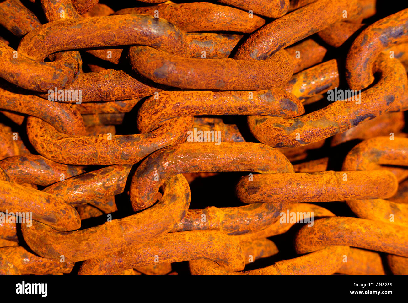 large chains on dock at Houston ship channel United States Stock Photo ...