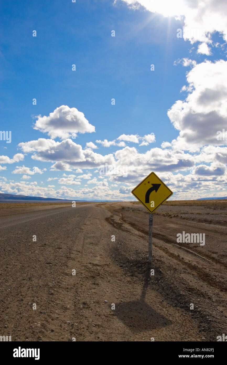 Road sign for bend Stock Photo - Alamy