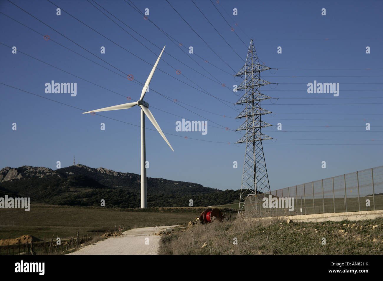 Wind turbines Tarifa Southern Spain Stock Photo - Alamy