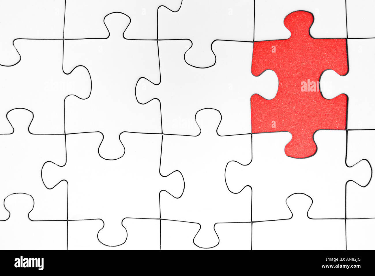 Blank puzzle with one piece missing Stock Photo - Alamy