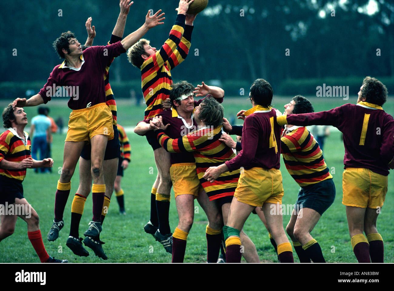 USA California San Francisco Golden Gate Park rugby match Stock Photo ...