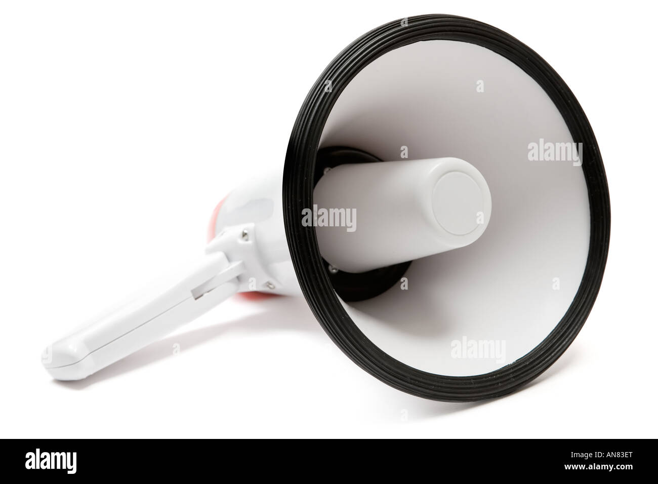 Lying megaphone. White background Stock Photo - Alamy