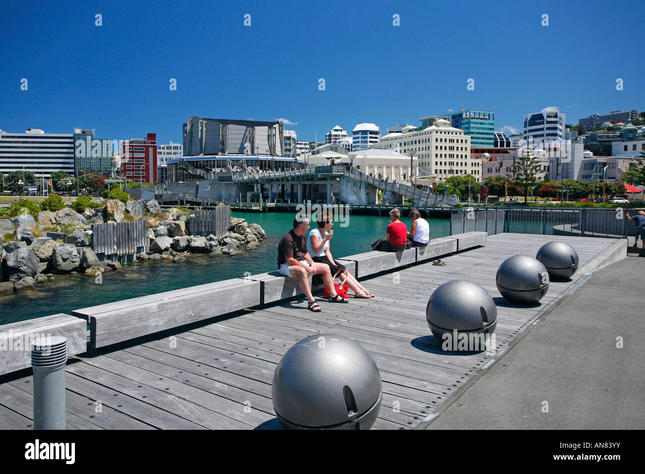 Wellington's waterfront/lagoon area Stock Photo - Alamy