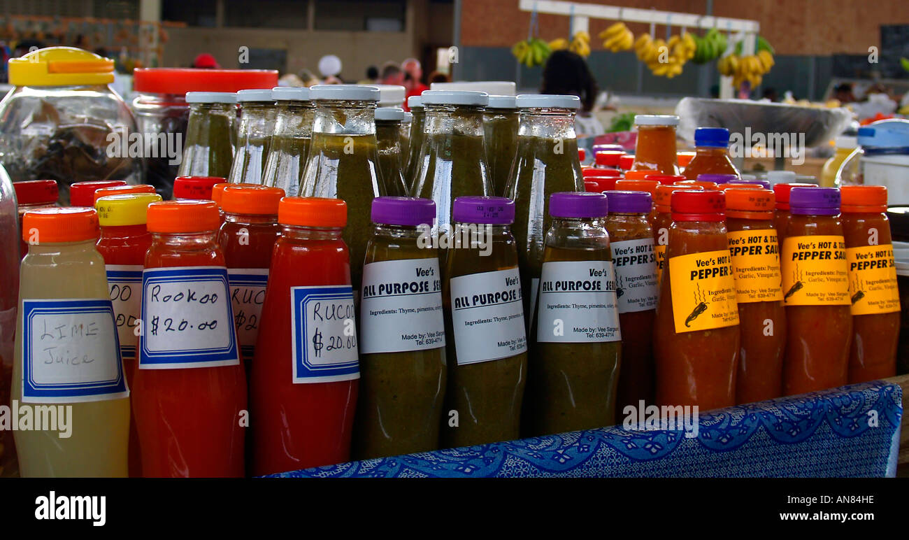 Food market stalls trinidad hi-res stock photography and images - Alamy