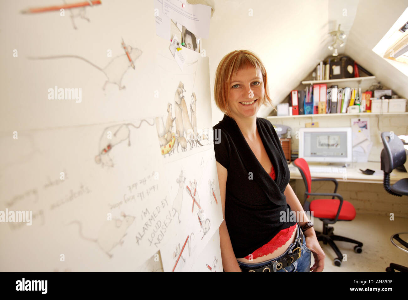 Emily Gravett a childrens book author and illustrator pictured in her ...