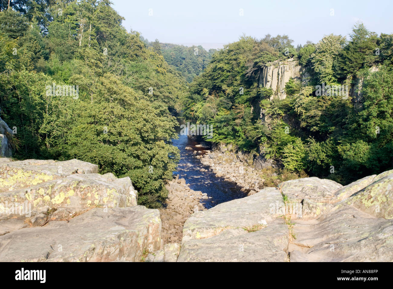 The River Tees viewed from above High Force Waterfall in the Tees ...