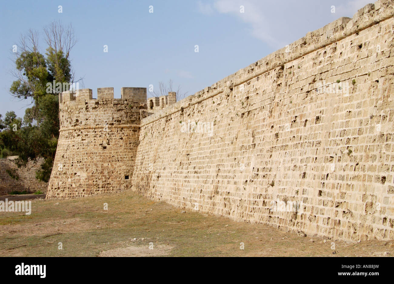 Othello's Tower Famagusta on the Mediterranean island of Cyprus in the ...