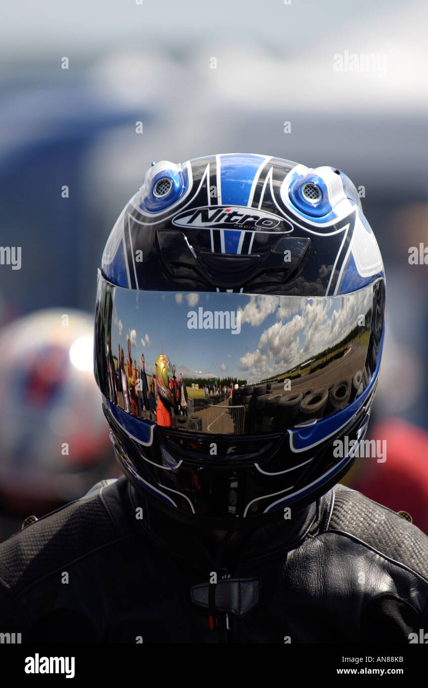 Motorcycle racer headshot Stock Photo - Alamy