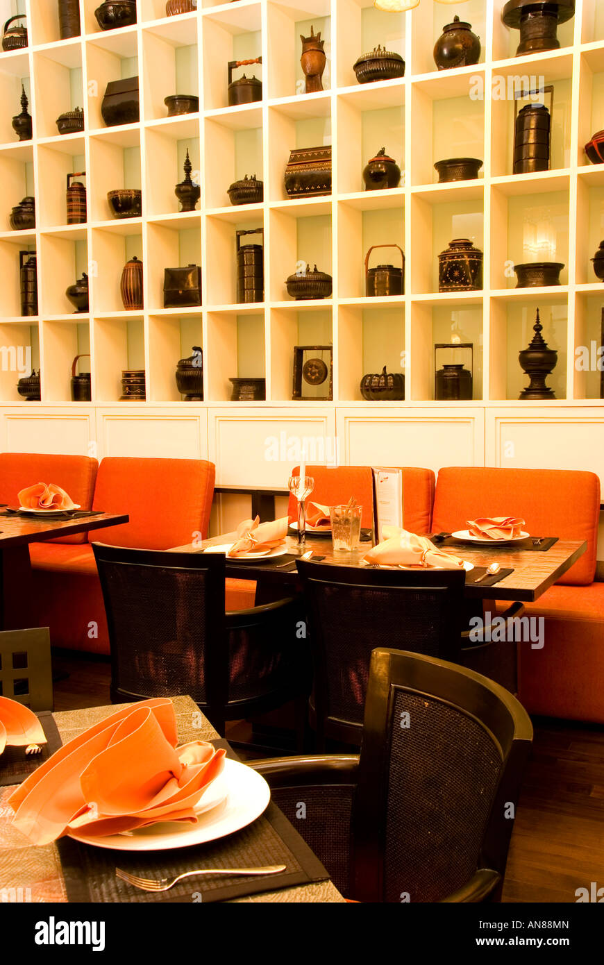 Basil Restaurant, thai restaurant, Bangkok, Thailand Stock Photo - Alamy