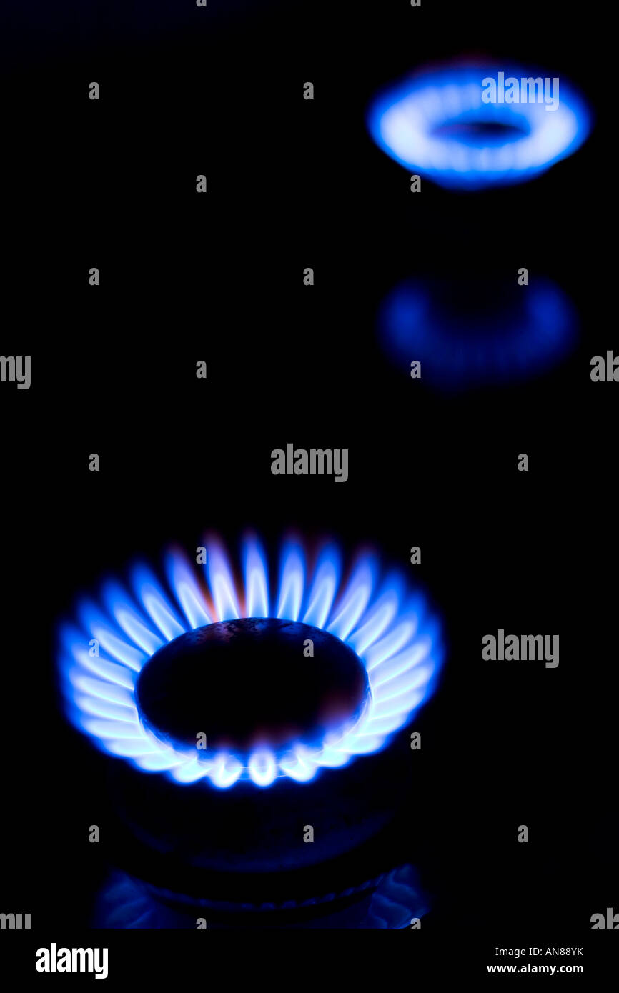 Gas cooking rings Stock Photo - Alamy
