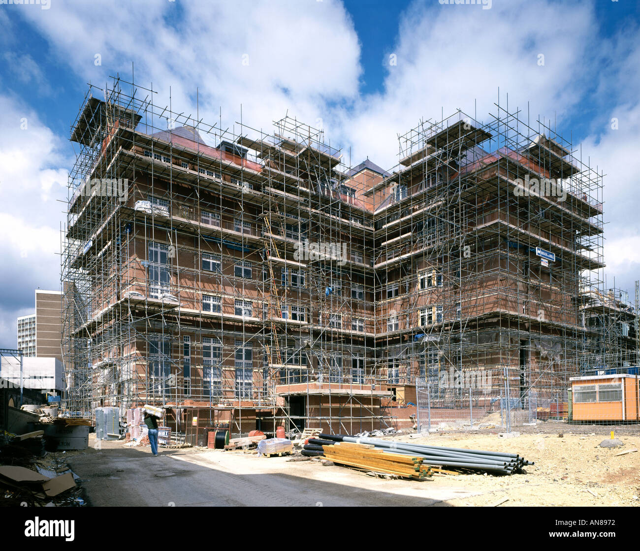 Building site, Boar Lane, Leeds, England Stock Photo - Alamy