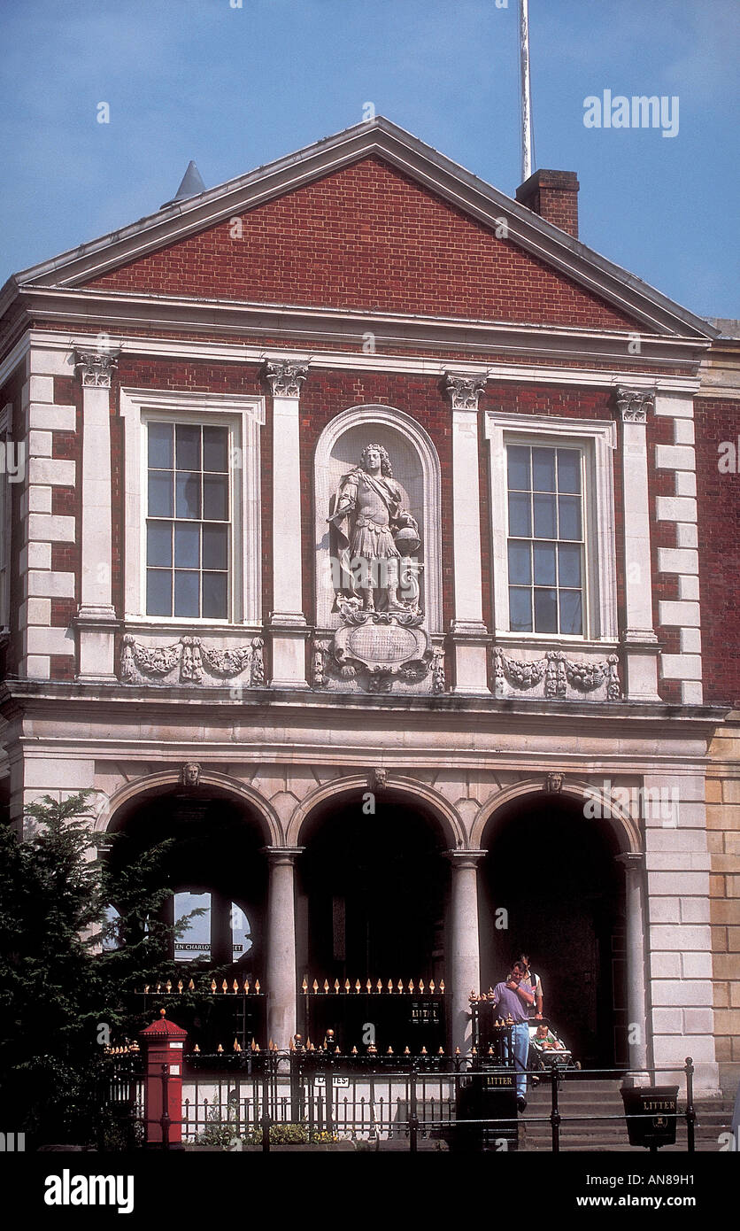 The 17th century Guildhall with its statue of Prince George of Denmark ...