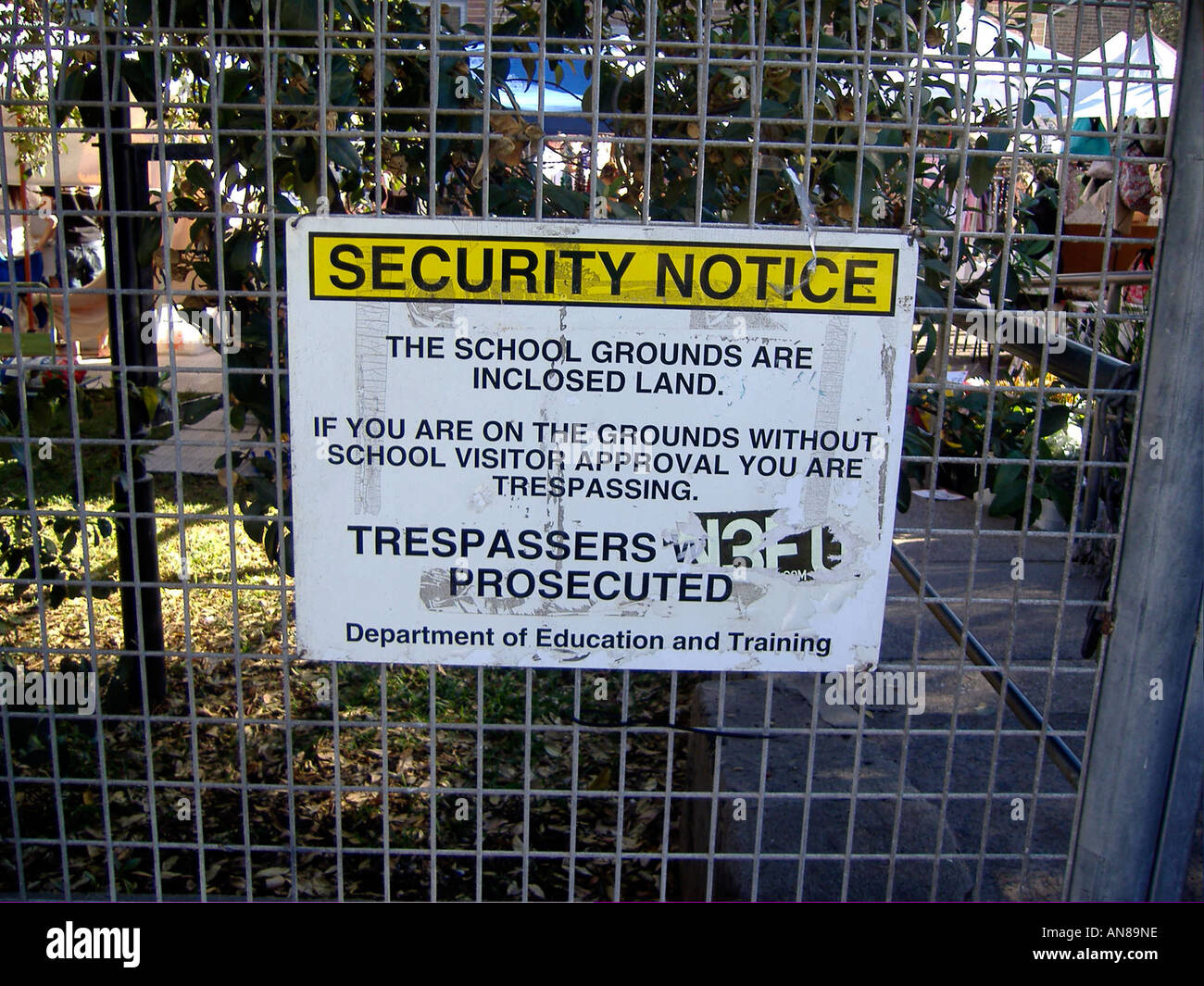 School ground sign Sydney Australia Stock Photo - Alamy