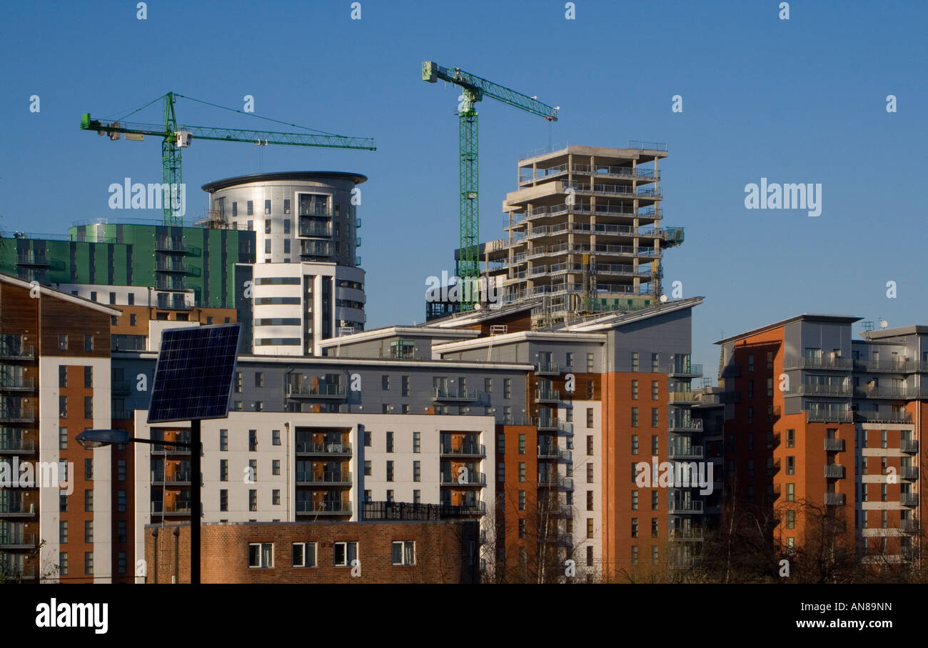 New apartments under construction at the Green Quarter Manchester Stock ...
