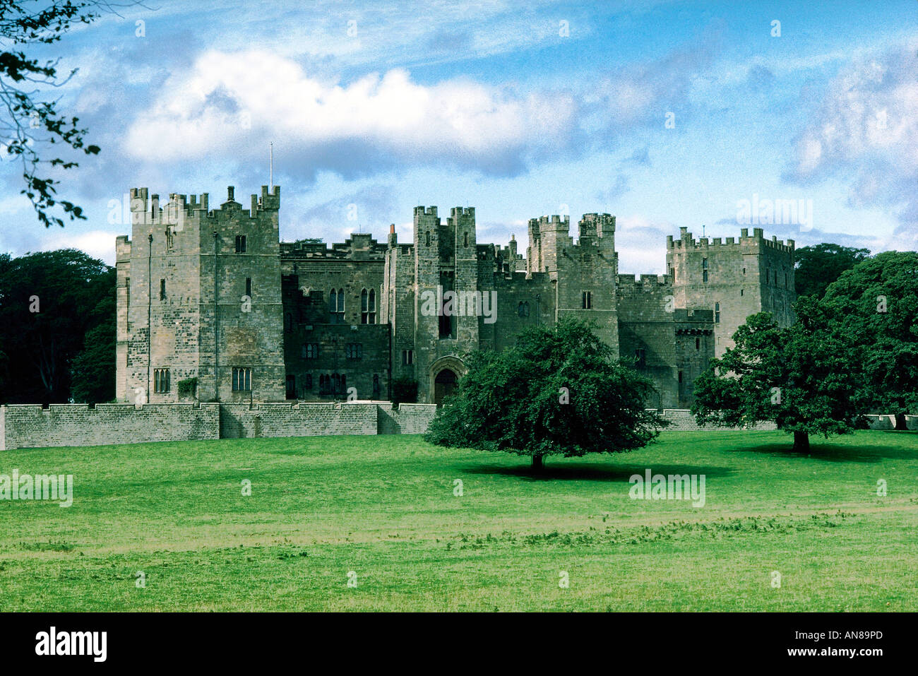 A large intact castle dating from the 14th century Raby Castle displays ...