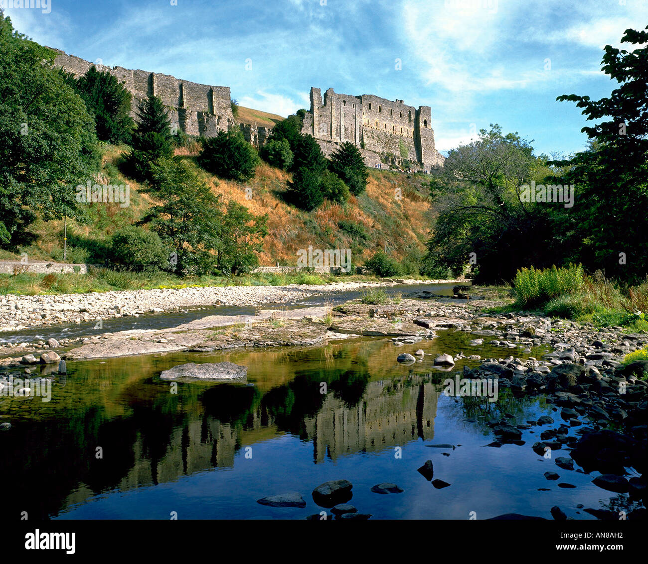 The hillside remains of Richmond Castle dating from the 11th century ...
