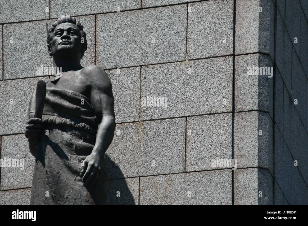Maori statue at One Tree Hill, Auckland, New Zealand Stock Photo - Alamy