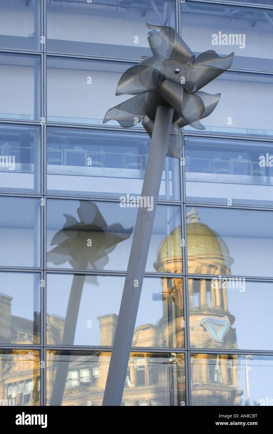 Windmill sculpture in Manchester city centre, UK Stock Photo - Alamy