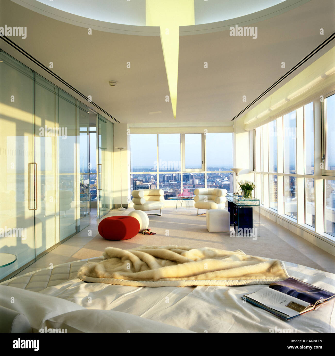 Canary Riverside Show Apartment. Bedroom. Architect: Eva Jiricna ...