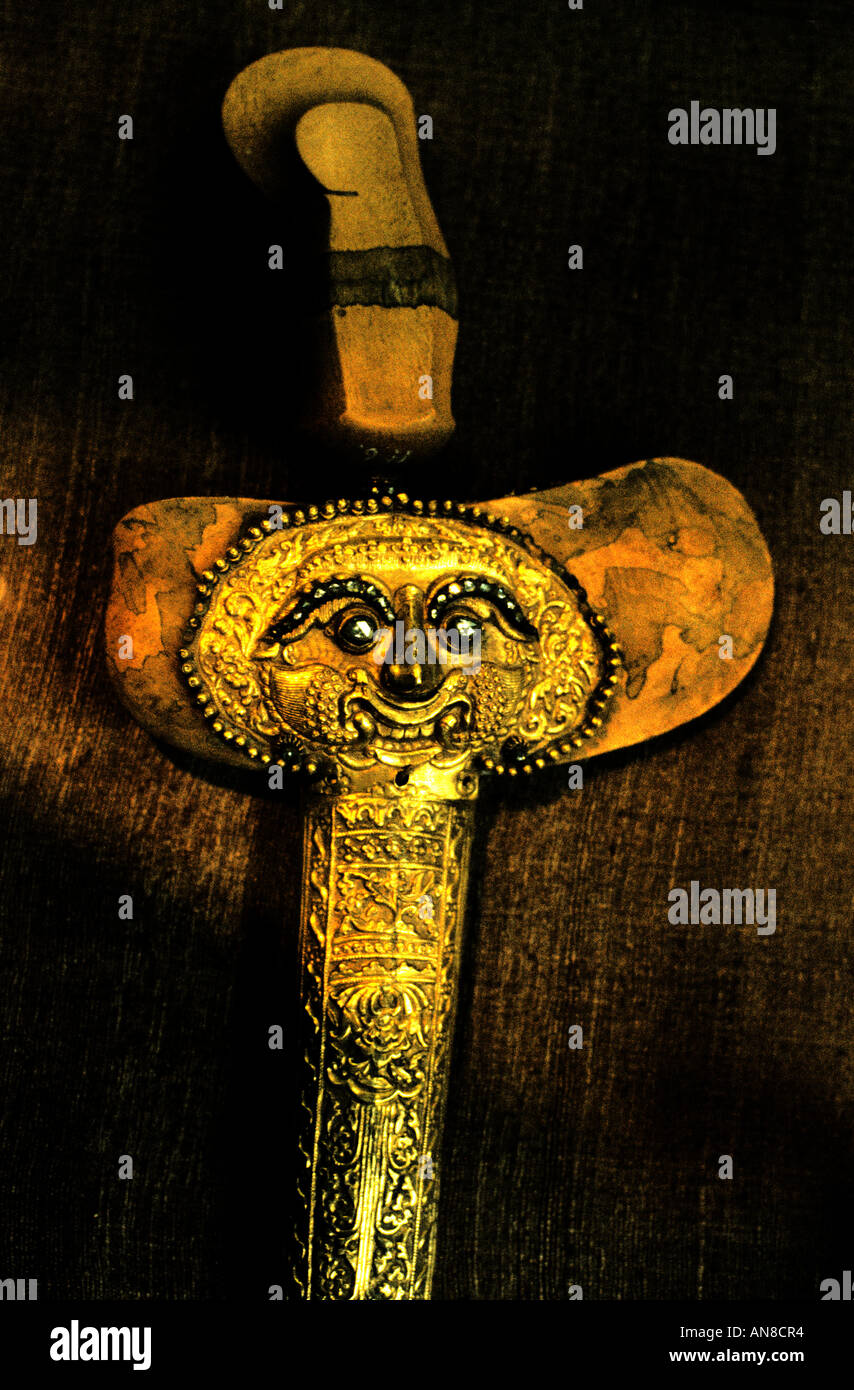 Malaysia Malay holy creese dagger kris keris asymmetrical dagger Stock ...