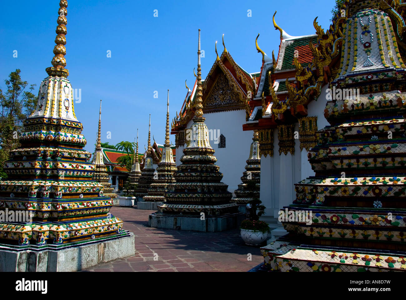 Wat Po Bangkok Thailand Stock Photo - Alamy