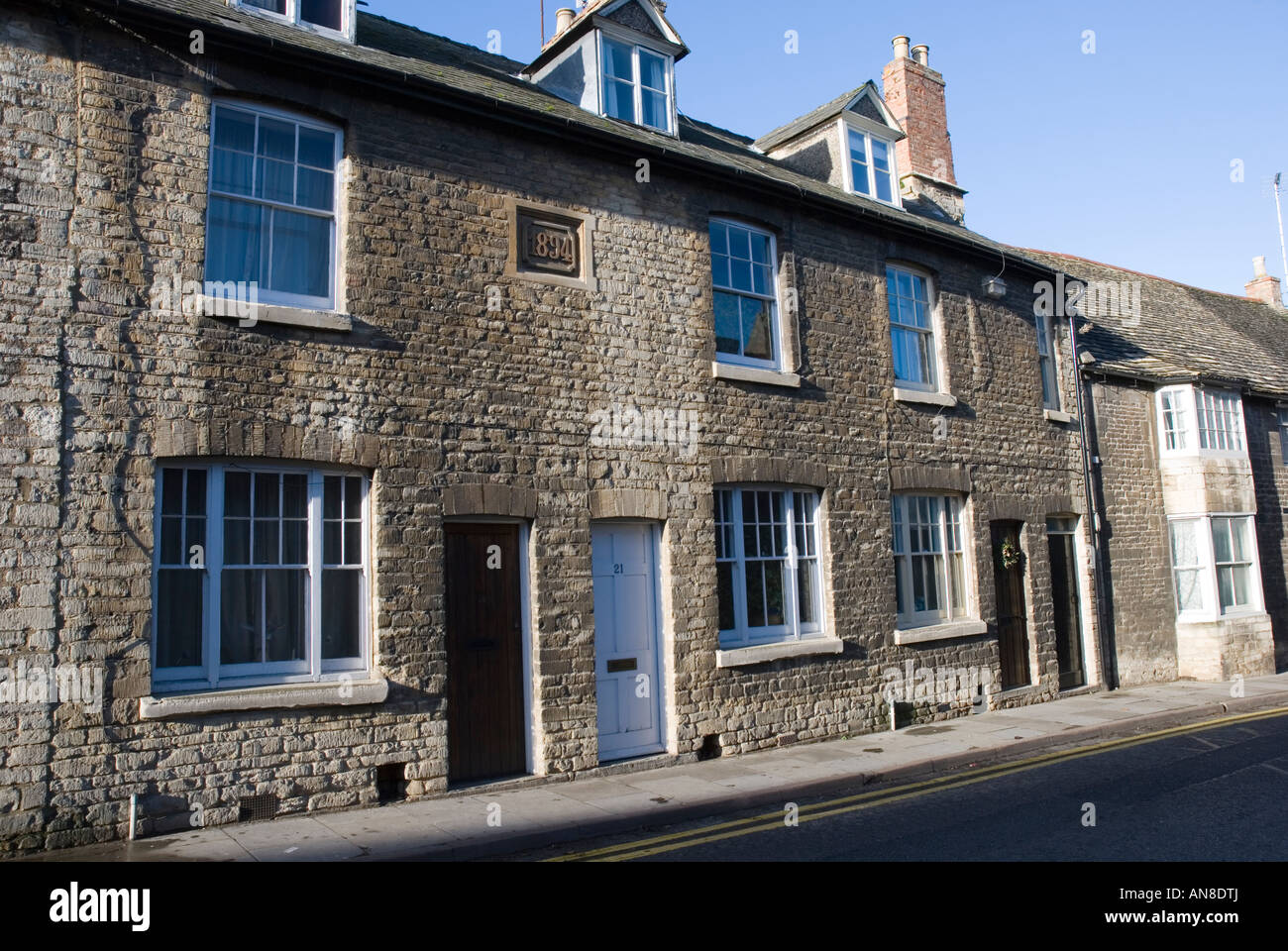 A terrace of old houses in North Street Oundle England Stock Photo - Alamy