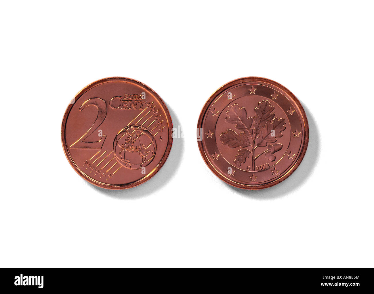 Euro coin back front Cut Out Stock Images & Pictures - Alamy