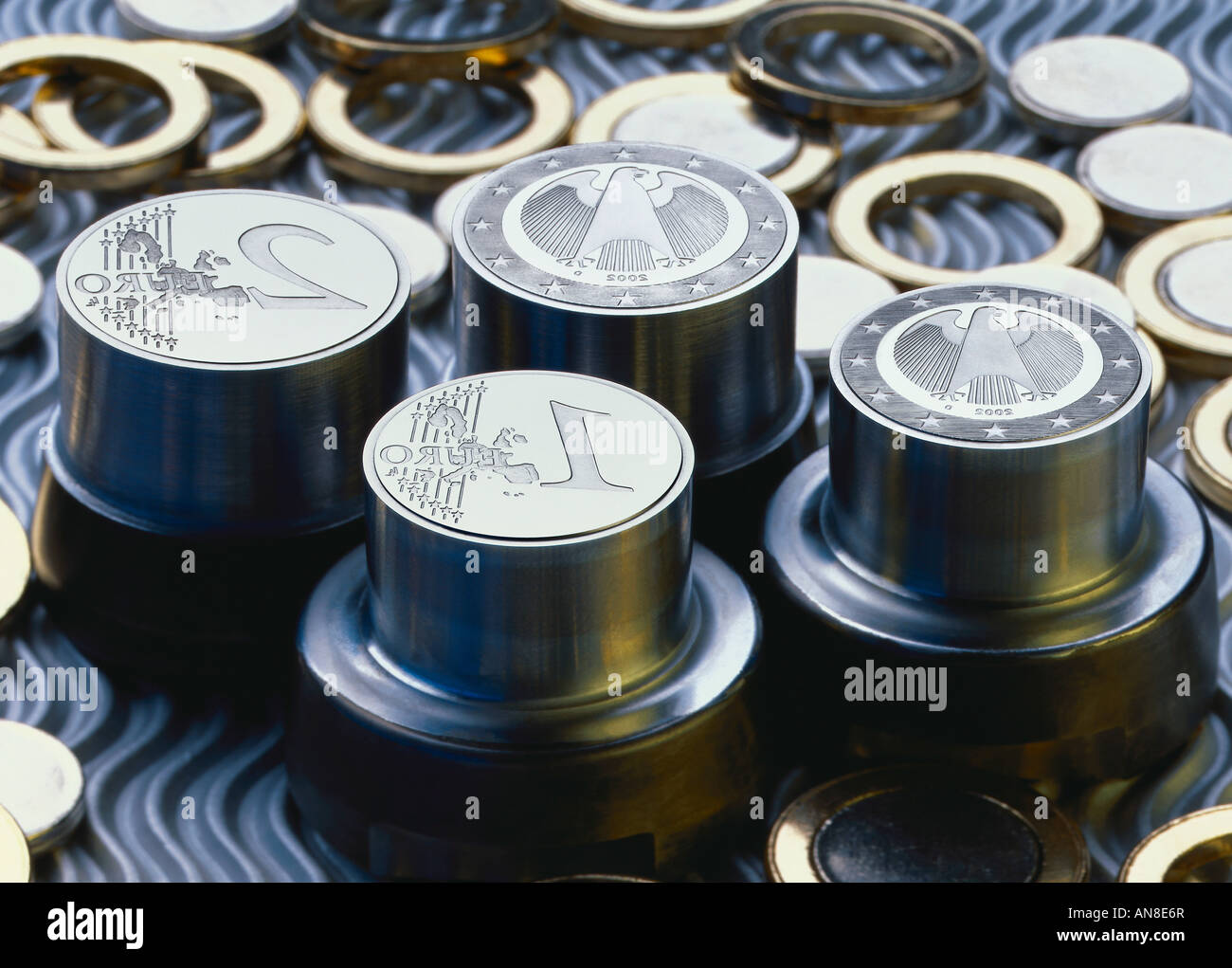 Coinage of european coins Stock Photo - Alamy