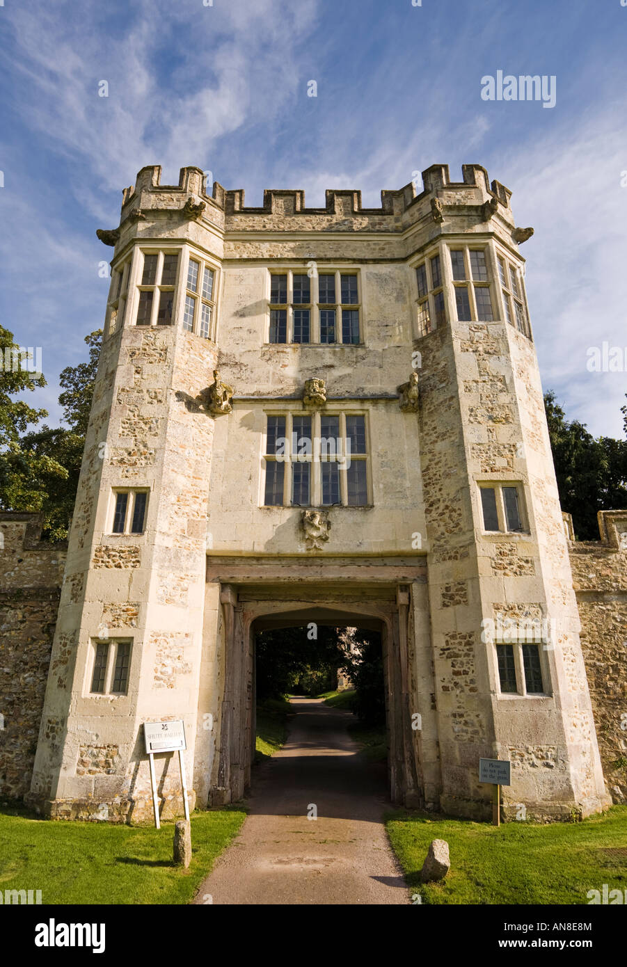 Gatehouse at Shute Barton, East Devon, England, UK Stock Photo - Alamy